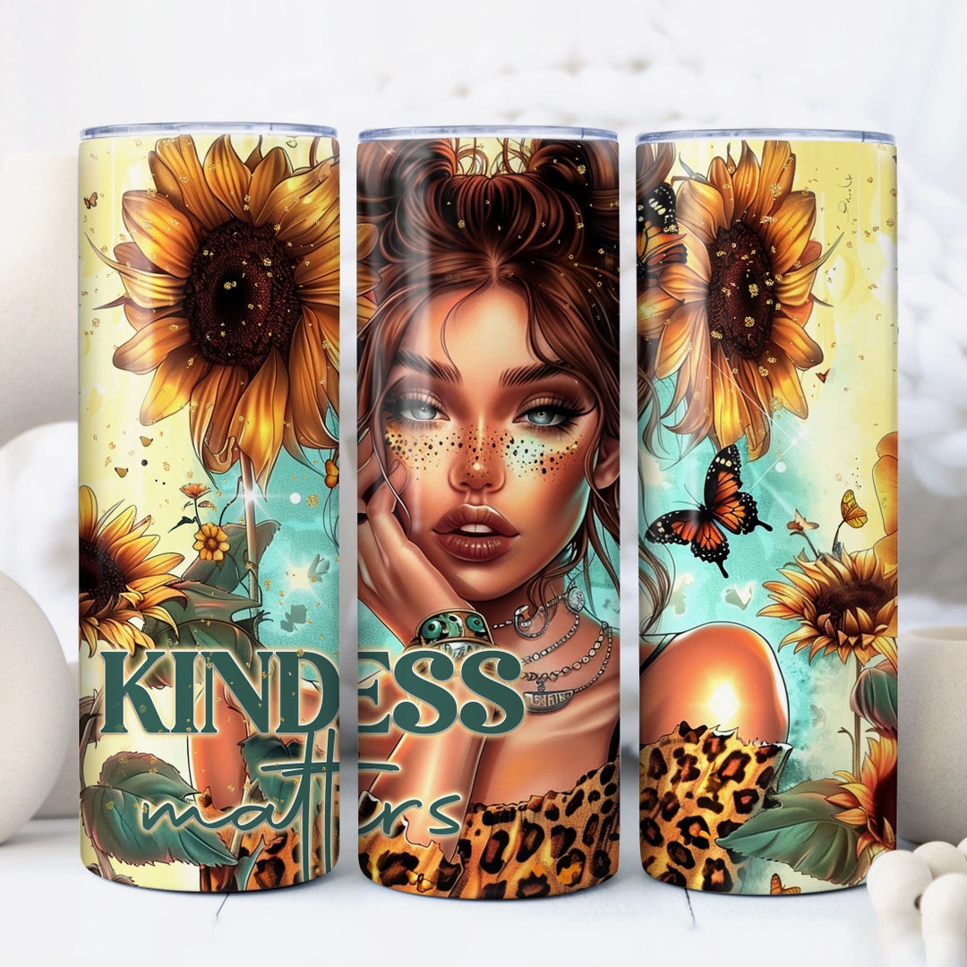 Kindness Matters Tumbler Wrap, 20oz Skinny Sublimation Tumbler Design ...