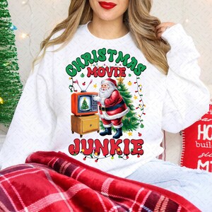 Christmas Movie Junkie Png, Merry Christmas Png, Funny Christmas Png ...