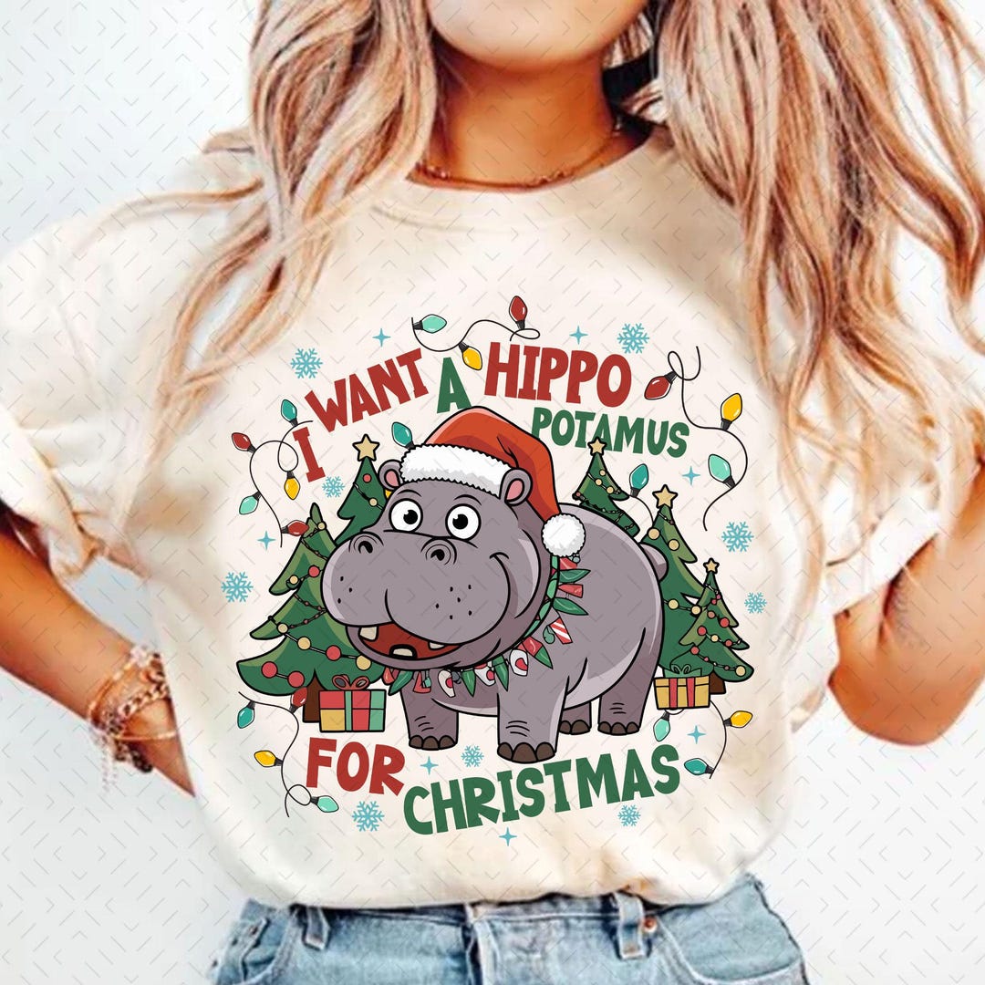 I Want a Hippopotamus for Christmas Png, Hippopotamus Christmas Png ...