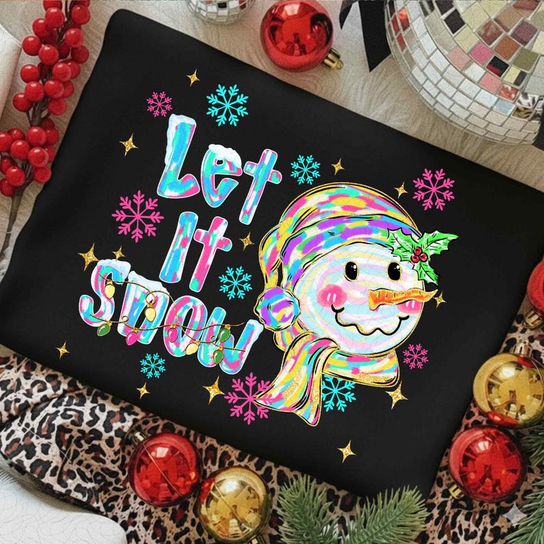 Let It Snow Png, Snowman Png, Christmas Snowman Sublimation, Holiday ...