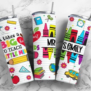 Big Heart to Teach Little Minds 20 Oz Skinny Tumbler Sublimation ...