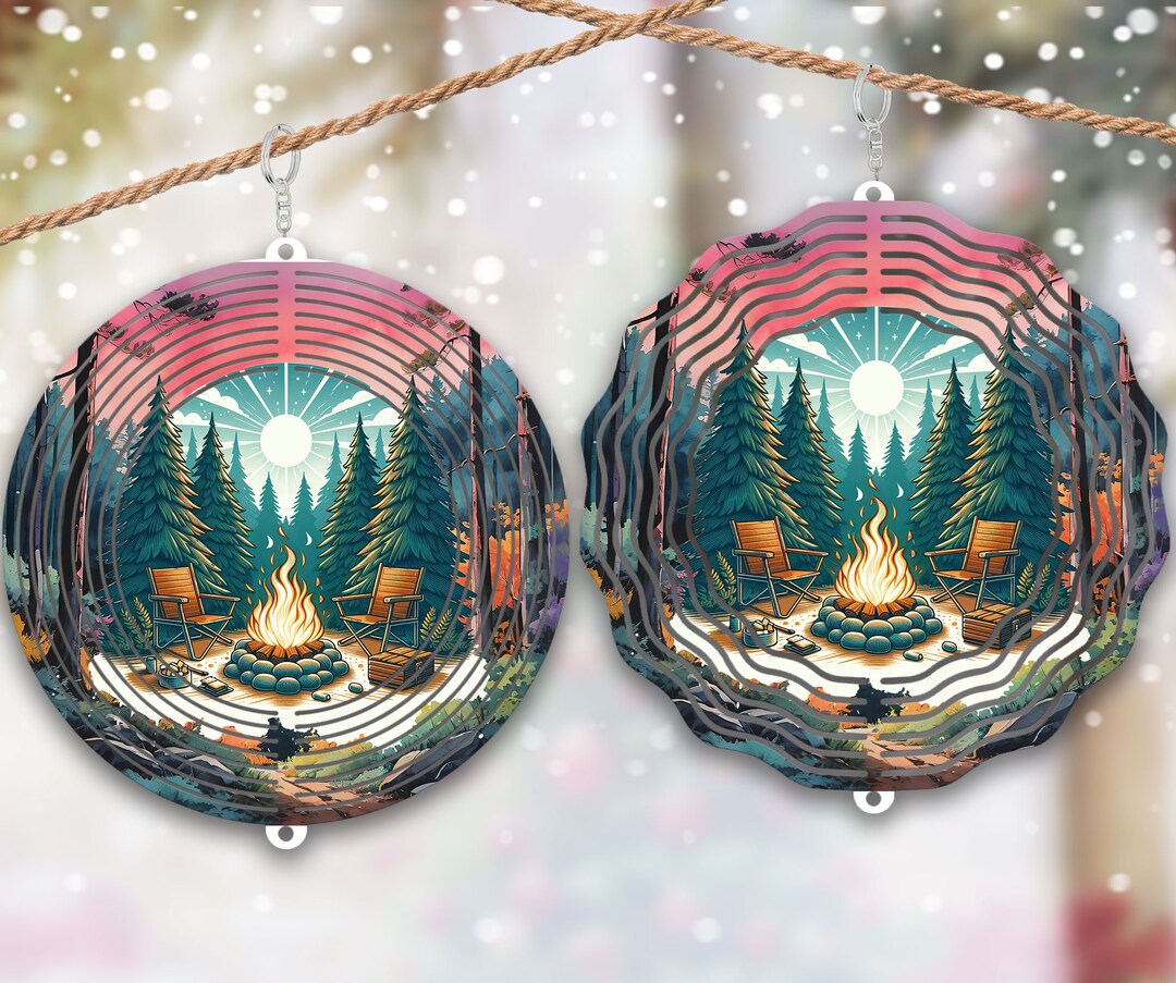 Camping Wind Spinner PNG, Camp Fire Wind Spinner Sublimation Designs ...