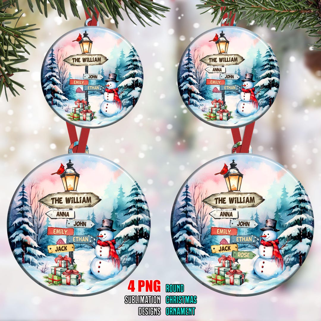 Family Name Ornament PNG, Family Christmas Ornament Png, North Pole ...