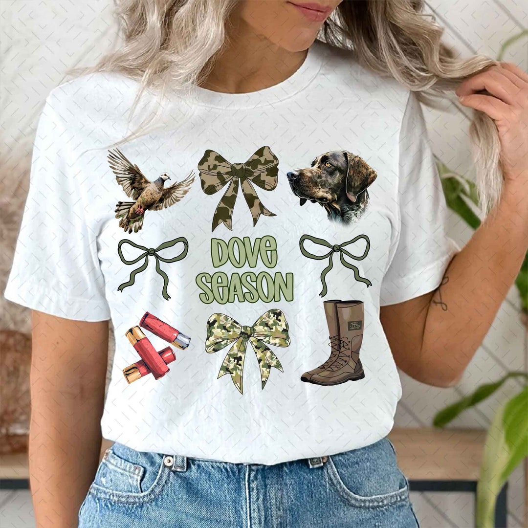 Camo Coquette Bow PNG, Dove Season Png, Girls Camo Bow Png Shirt ...