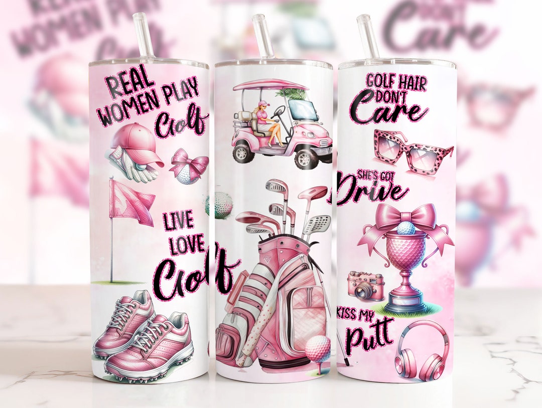 Funny Women Golf Tumbler Wrap 20 Oz Skinny Tumbler Sublimation Design ...