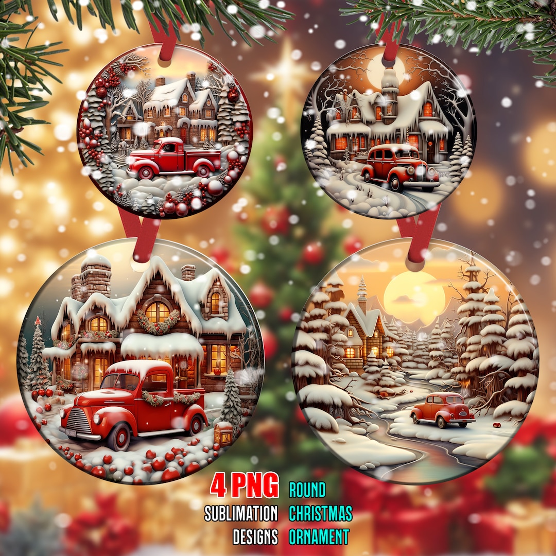 3D Christmas Sublimation Designs Download Sublimation Decoration ...