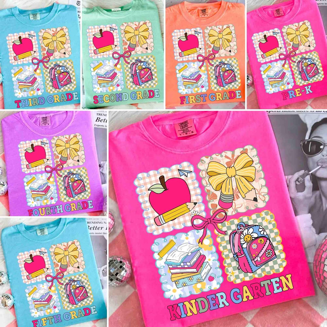 Preppy Teacher Back to School Floral PNG, School Girl Png, Teacher ...