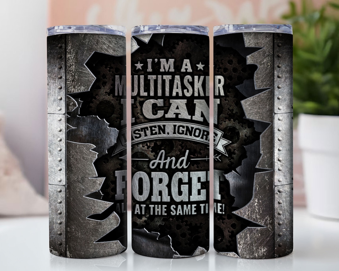 Metal Funny Tumbler Wrap for Men, Multi-tasker 20oz Skinny Tumbler ...