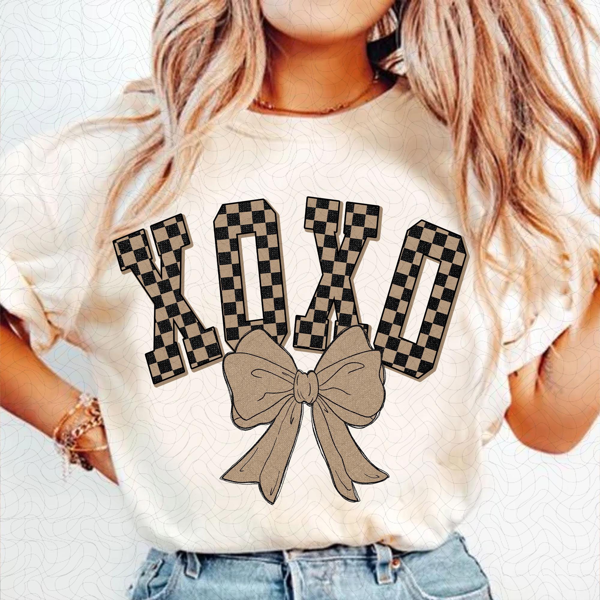 Checkered Xoxo Png, Neutral Xoxo Design Louis Trendy Design,valentines ...