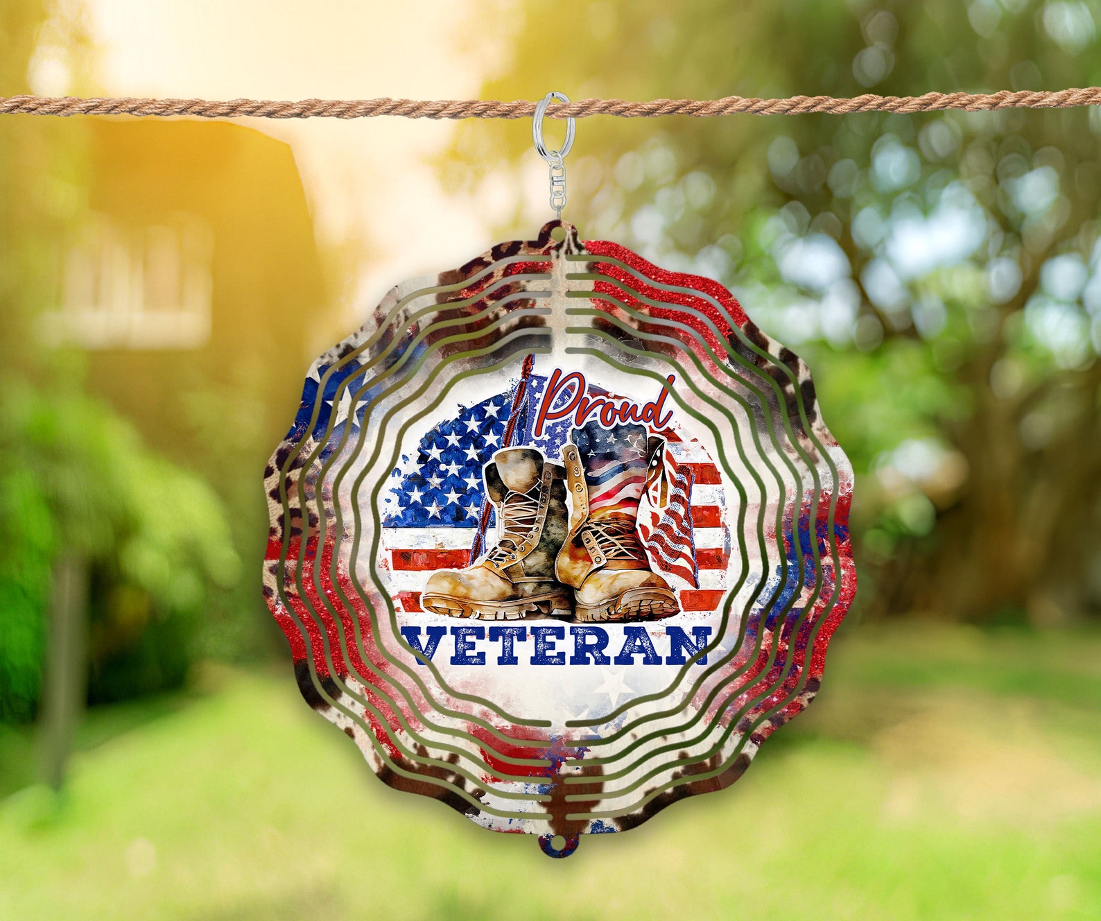 Proud Veteran Wind Spinner Sublimation Design, Veterans Day Windspinner ...