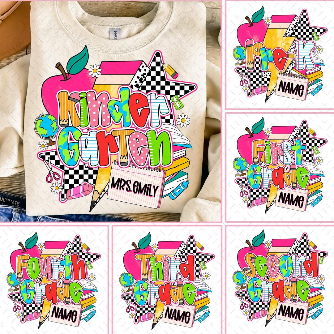 Preppy Back to School Bundle, Kindergarten, First Day of School ...