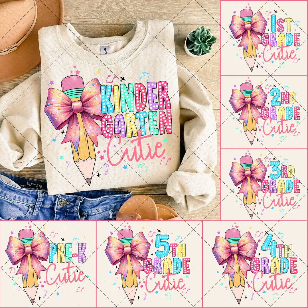 Pencil Bow Back to School Bundle , Coquette Bow Teacher Png, Back to ...