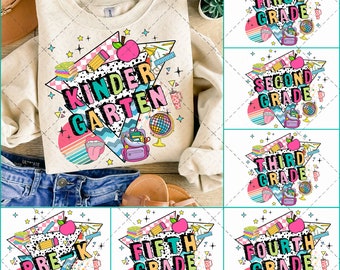 Retro Back to School Png Bundle, Teacher Png, Retro Teacher Png, First ...