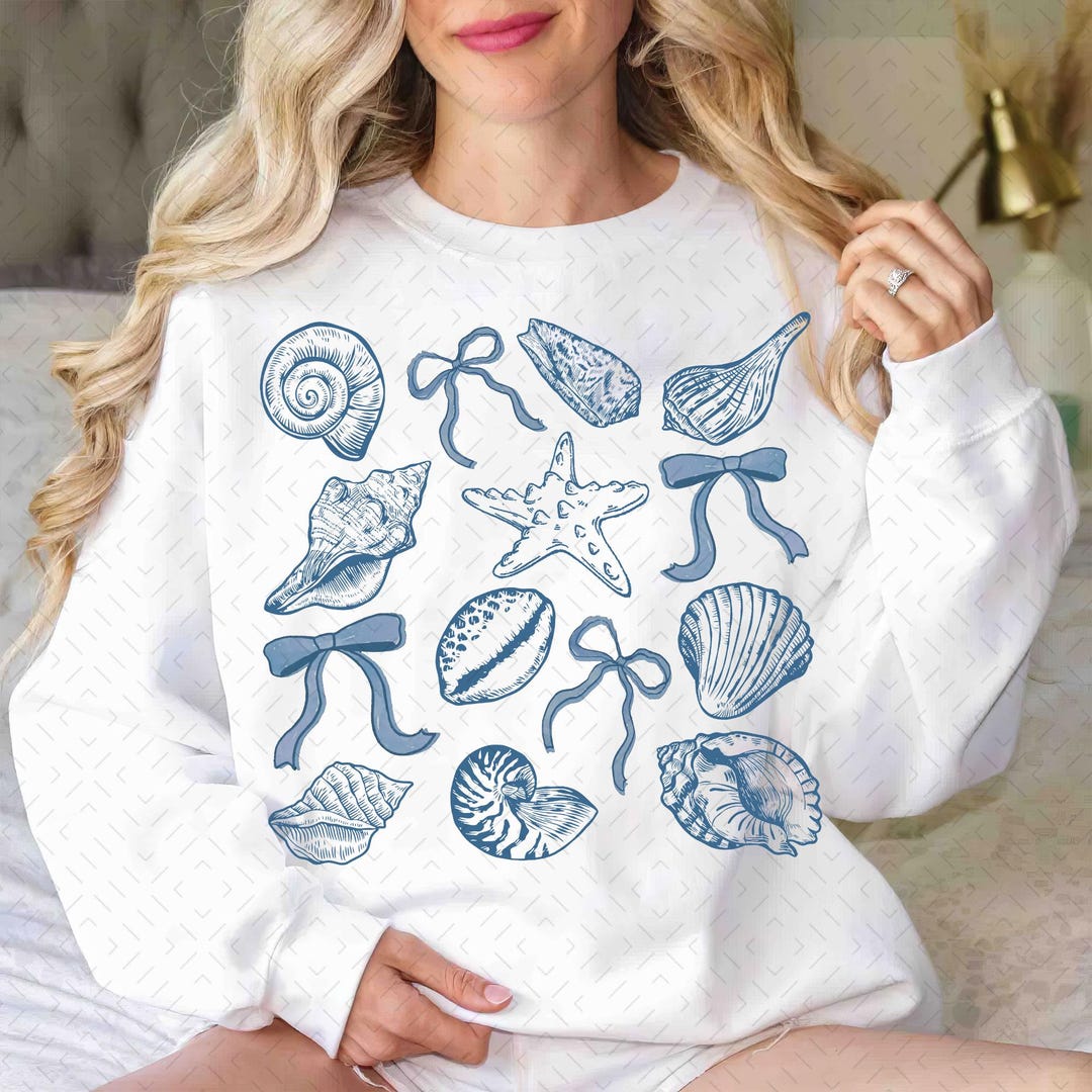 Coquette Seashell PNG, Beach Png, Coastal Png, Retro Summer Png, Summer ...