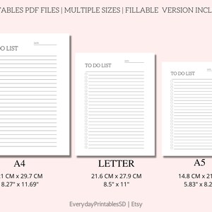 Minimal to Do List Printable Simple Task List Template | Etsy