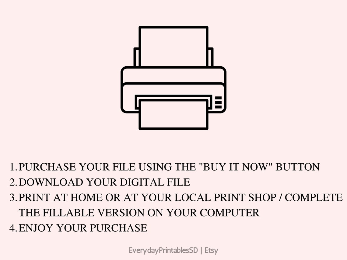 Minimal to Do List Printable, Simple Task List Template, Productivity ...