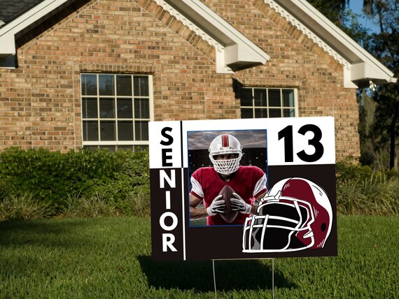 Senior Football Yard Sign - Etsy