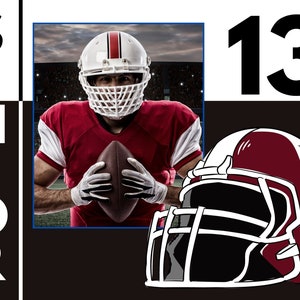 Senior Football Yard Sign - Etsy