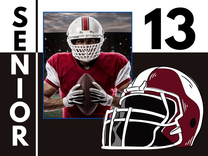 Senior Football Yard Sign - Etsy