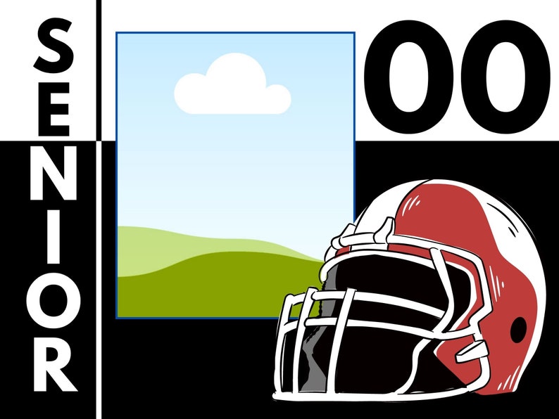 Senior Football Yard Sign - Etsy