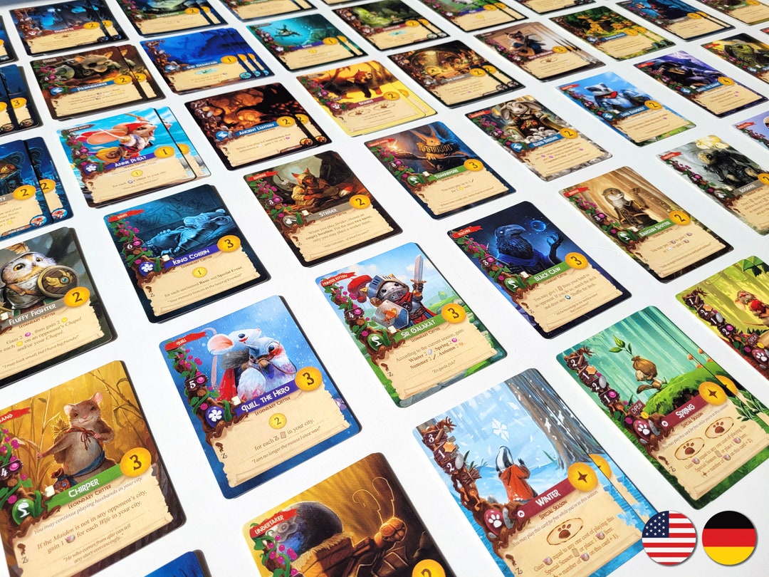 Everdell FAN EXPANSION - X94 Cards + Vinyl Playmat –english and German ...