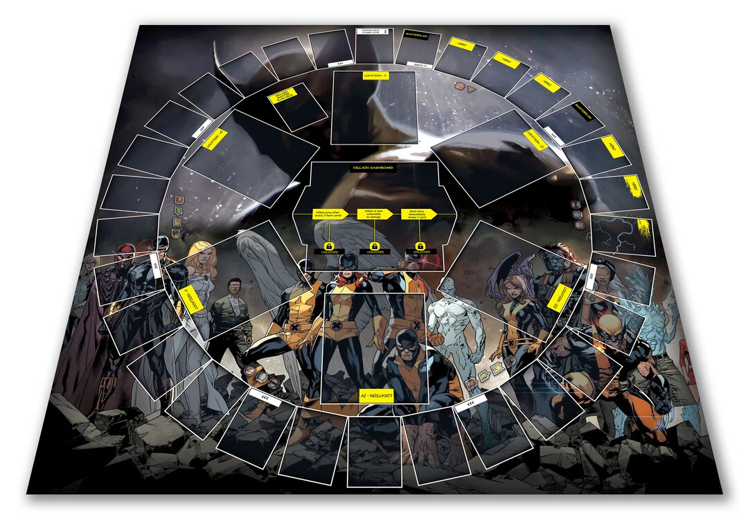 Marvel United X-men Wolverine Edition - Vinyl Playmat Gameboard ...