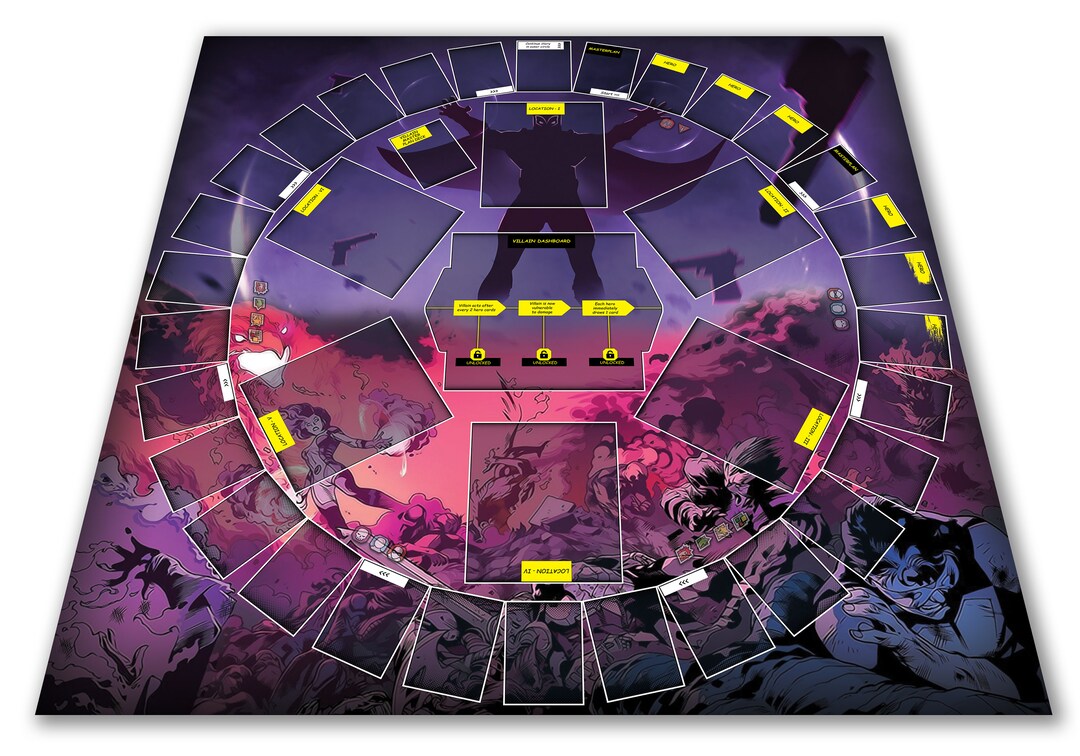 Marvel United X-men Magneto Edition - Vinyl Playmat Gameboard - Custom ...