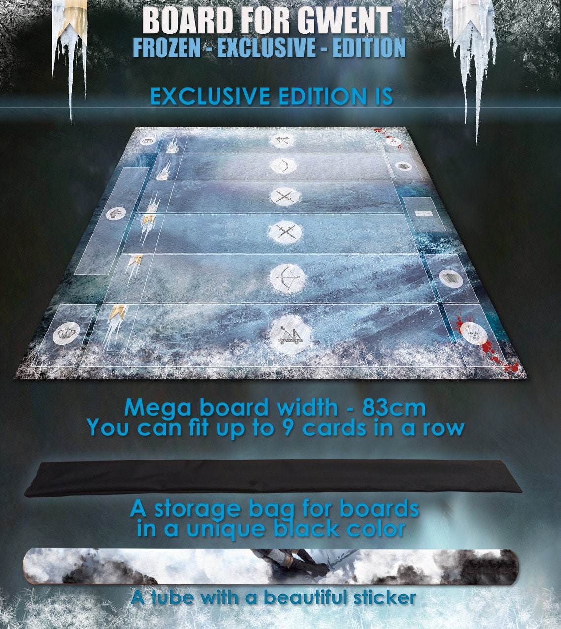 Gwent Card Game the Witcher- Vinyl Playmat Gameboard - Custom Product ...