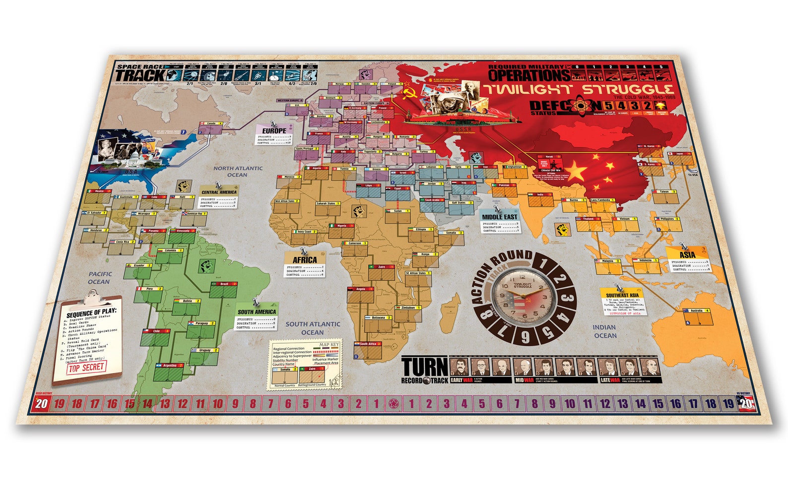 Twilight Struggle - Vinyl Playmat Gameboard - Custom Product ...