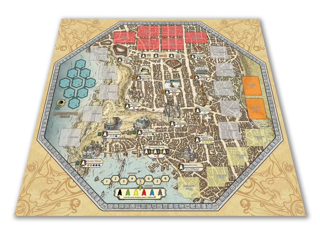 Lords of Waterdeep - Vinyl Playmat Gameboard - Custom Product ...