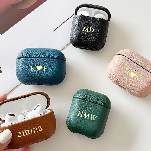 Customized Airpods Pro Case Pebble Leather Airpods Case - Etsy
