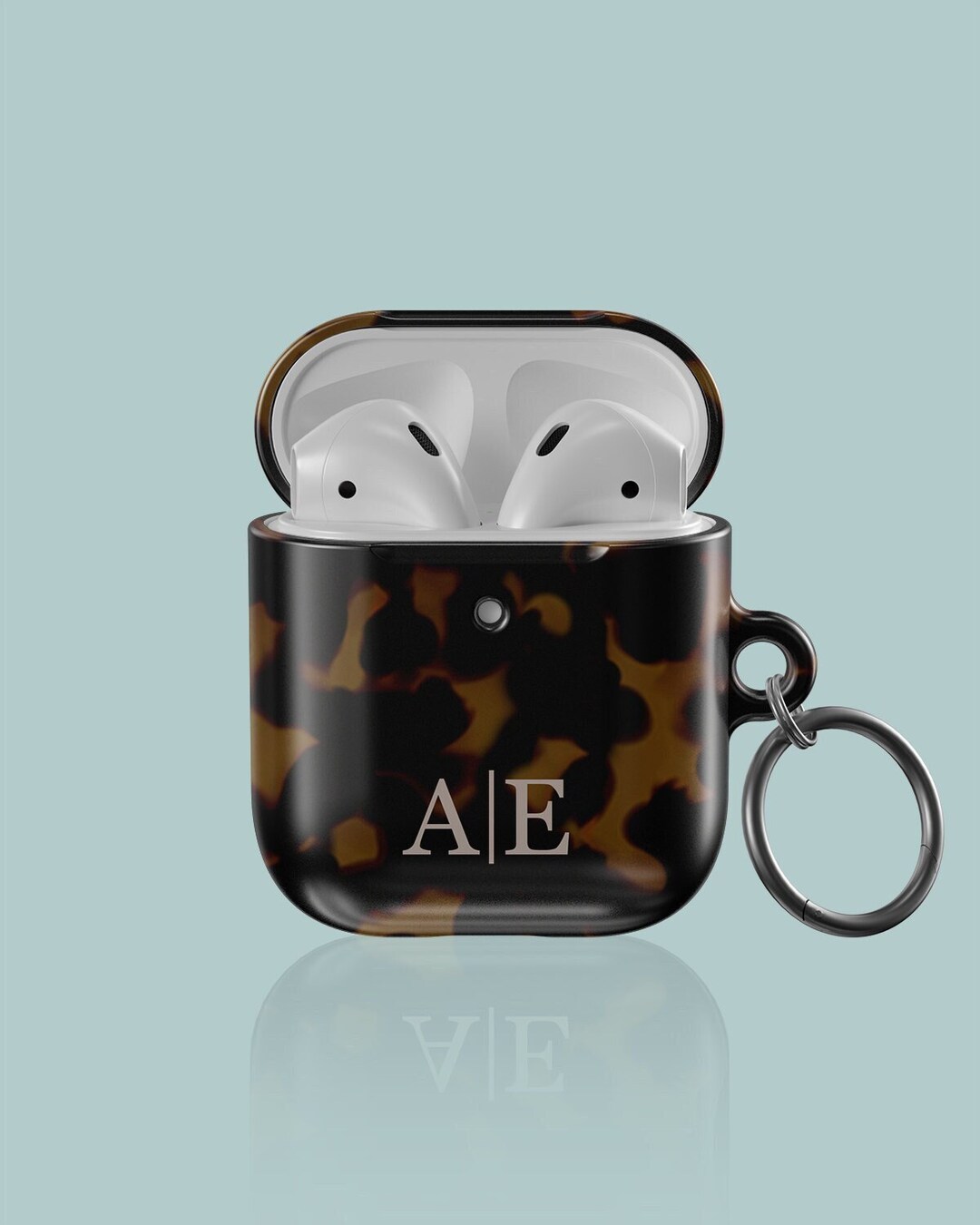 Personalised Handmade Tortoise Monogram Initial Apple AirPod 1/2/3 Case ...