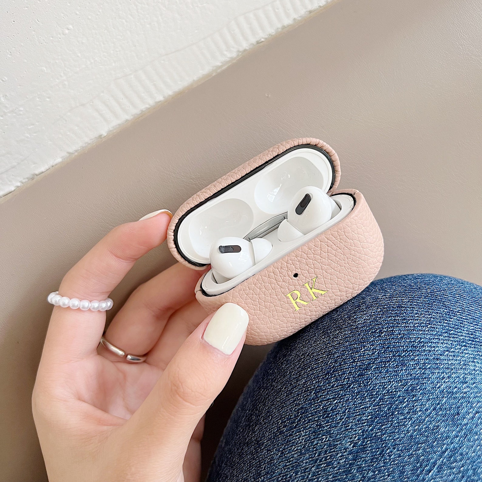 Customized Airpods Pro Case Pebble Leather Airpods Case - Etsy
