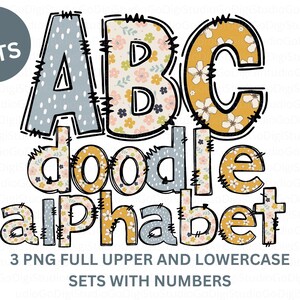 Boho Flower Alphabet Letters PNG Bundle, Floral Alphabet Clipart ...