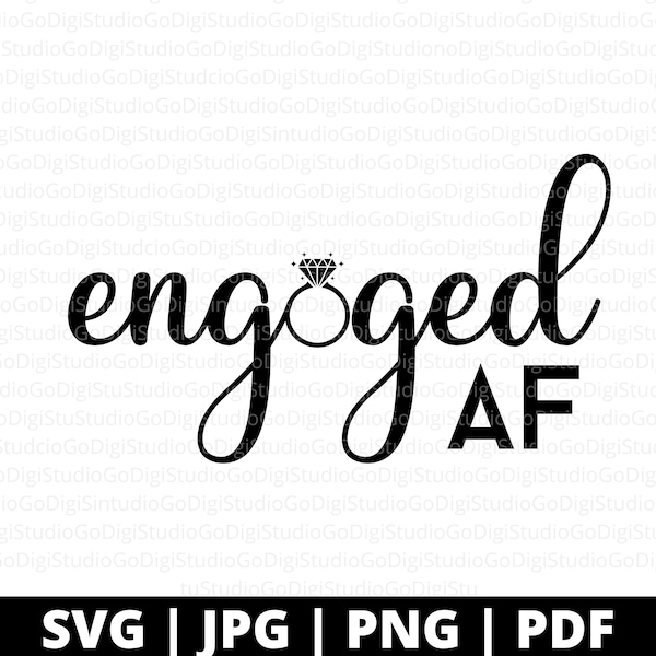 Engaged Svg - Etsy