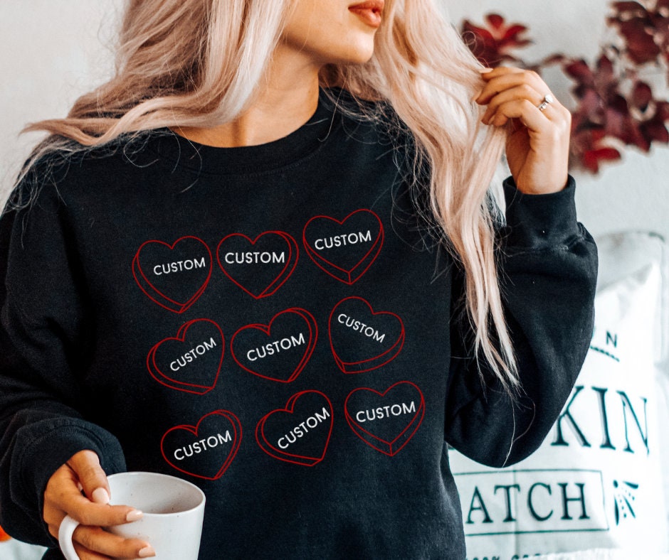 Customizable Conversation Hearts Svg Candy Hearts Svg - Etsy