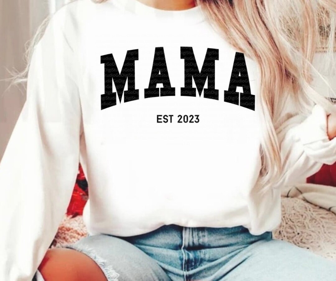 Mama Est 2023 Svg Png and Cut Files for Cricut, Mom Life Svg, Pregnancy ...