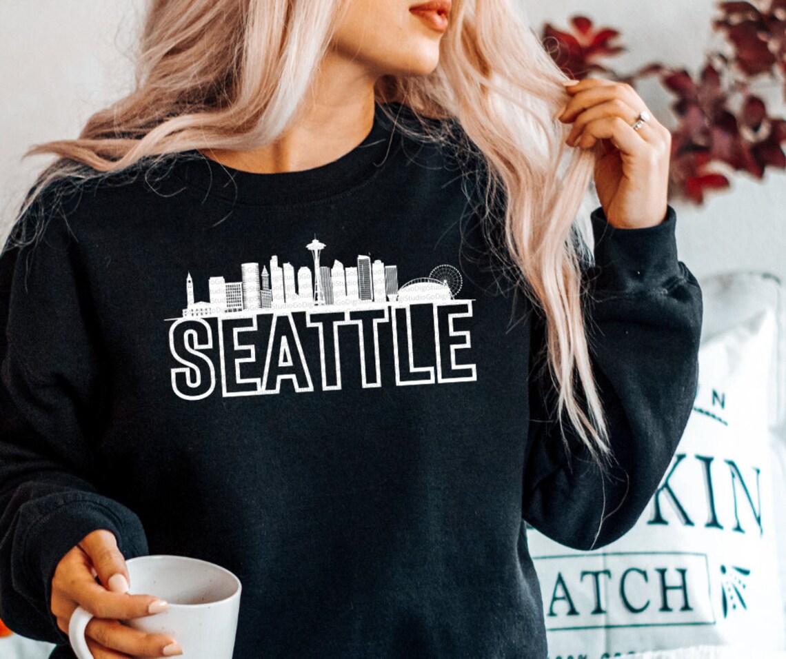 Seattle Svg Seattle Skyline Svg Washington Svg Seattle Gift - Etsy