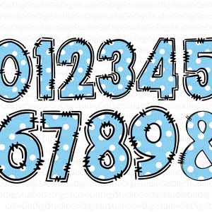 Light Blue Polka Dot Alphabet Letters, Polka Dot Alphabet Doodle, PNG ...