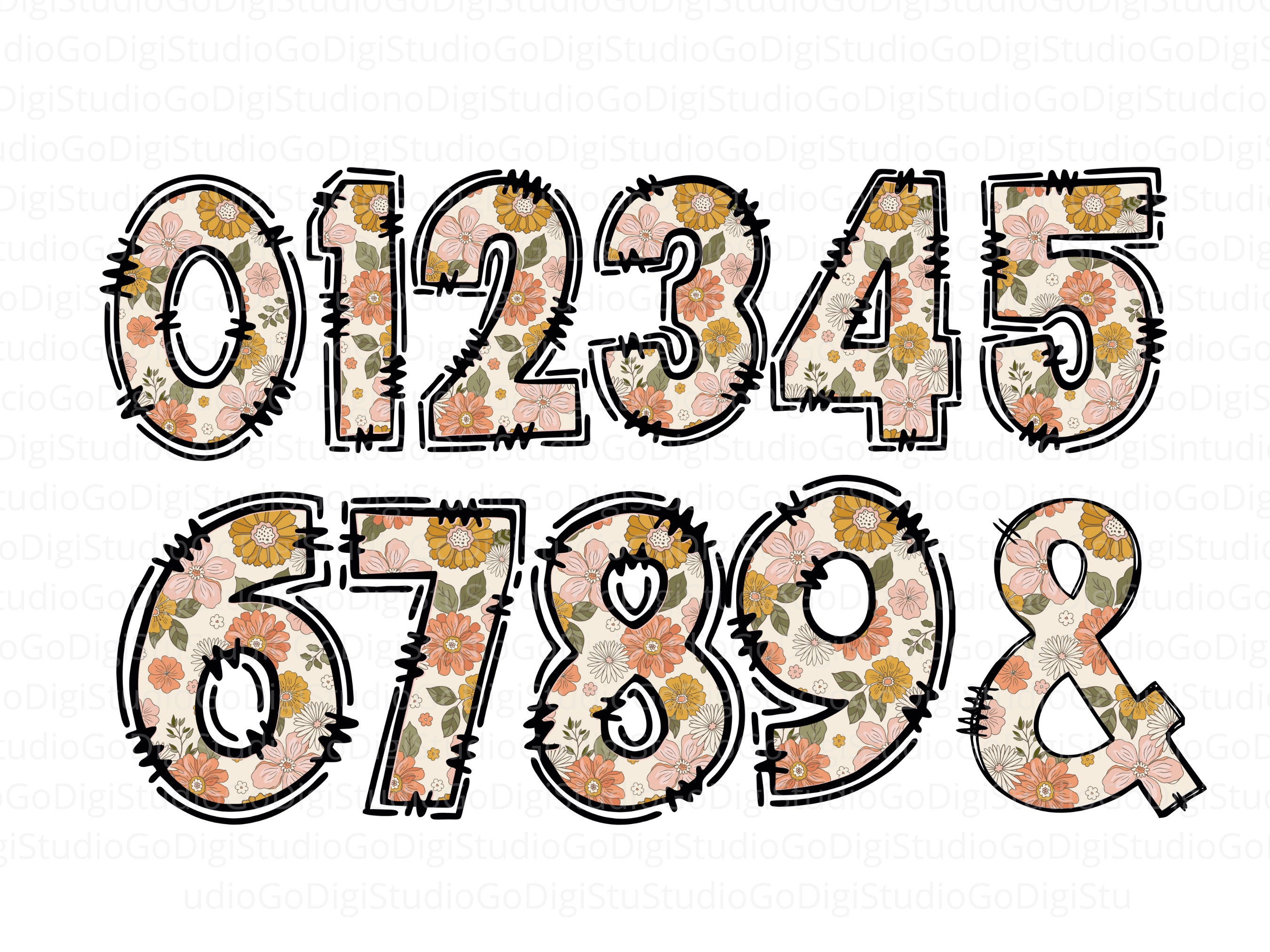 Spring Floral Alphabet Letters PNG Bundle Floral Alphabet - Etsy