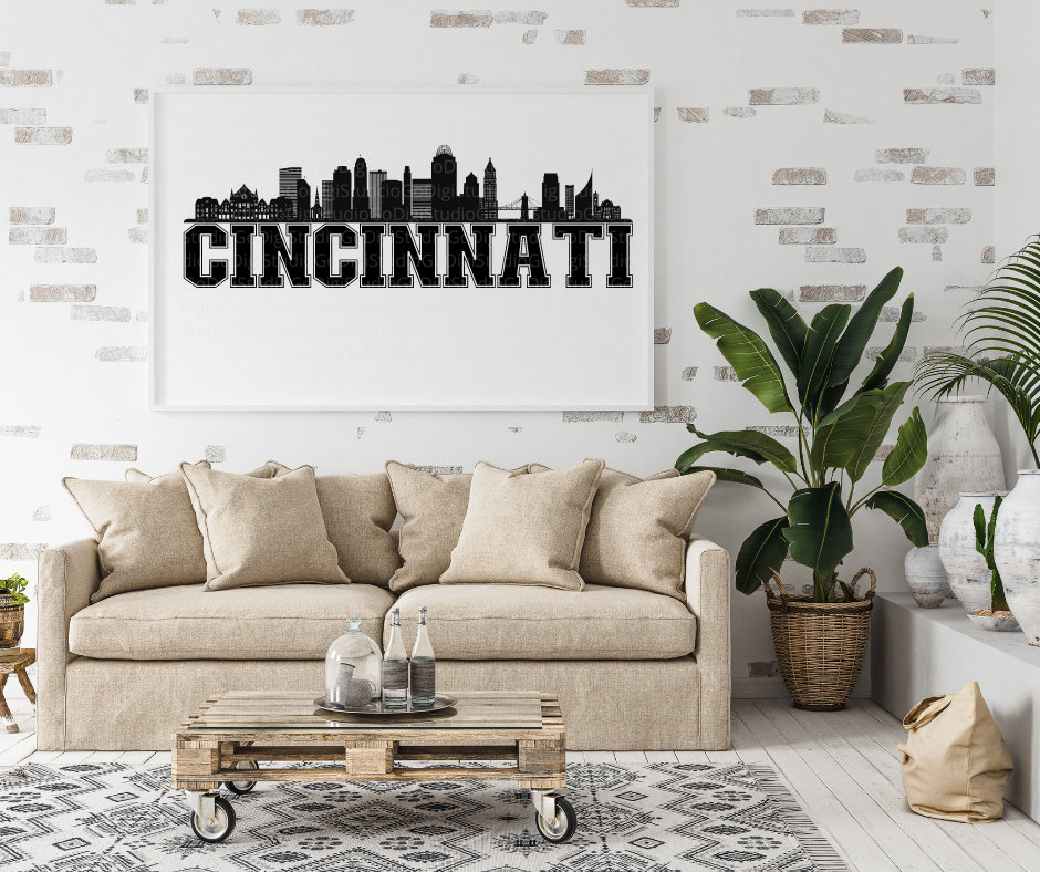 Cincinnati Svg Png and Cut Files for Cricut, Cincinnati Skyline Svg ...