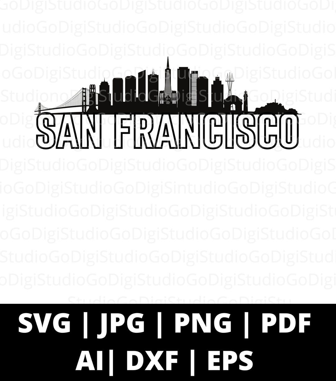 San Francisco Svg, San Francisco Print, San Francisco Png, California ...
