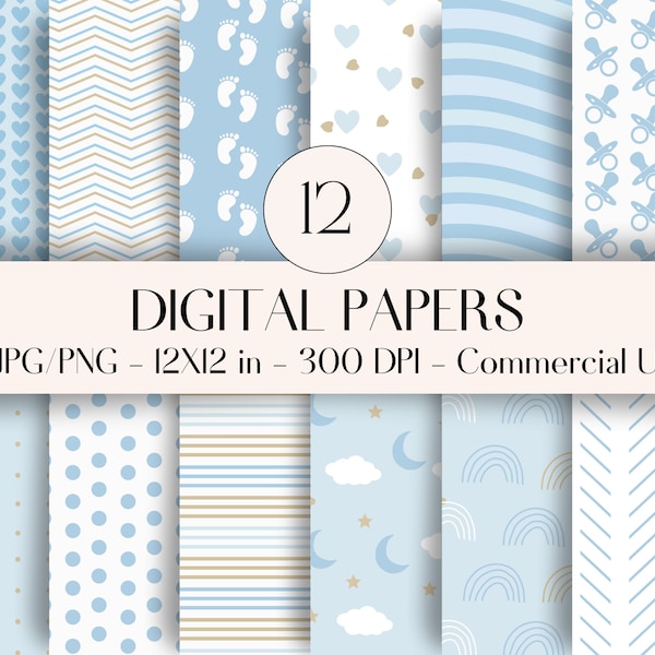 Baby Digital Paper - Etsy