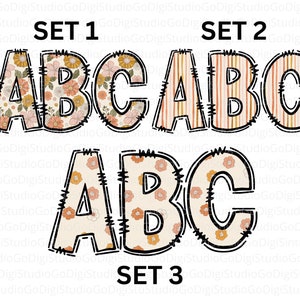 Spring Floral Alphabet Letters PNG Bundle, Floral Alphabet Clipart ...