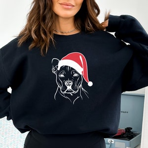 Christmas Pitbull Outline Svg Png, Xmas Pitbull Face Outline Line Art ...