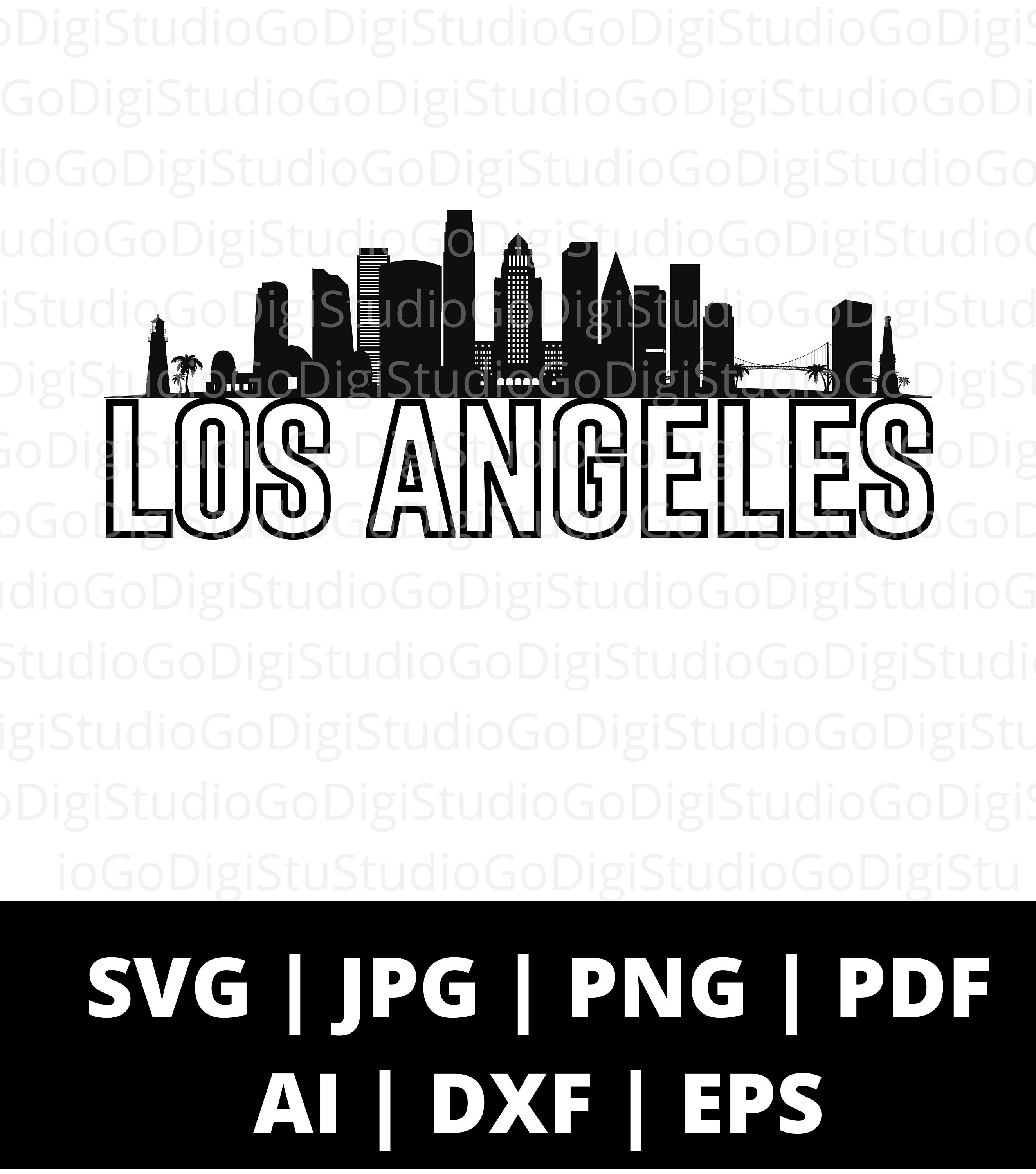 Los Angeles Svg Los Angeles Silhouette Los Angeles City Svg - Etsy