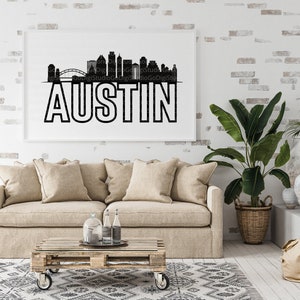 Austin Svg Png and Cut Files for Cricut, Texas Svg, Austin Skyline Svg ...