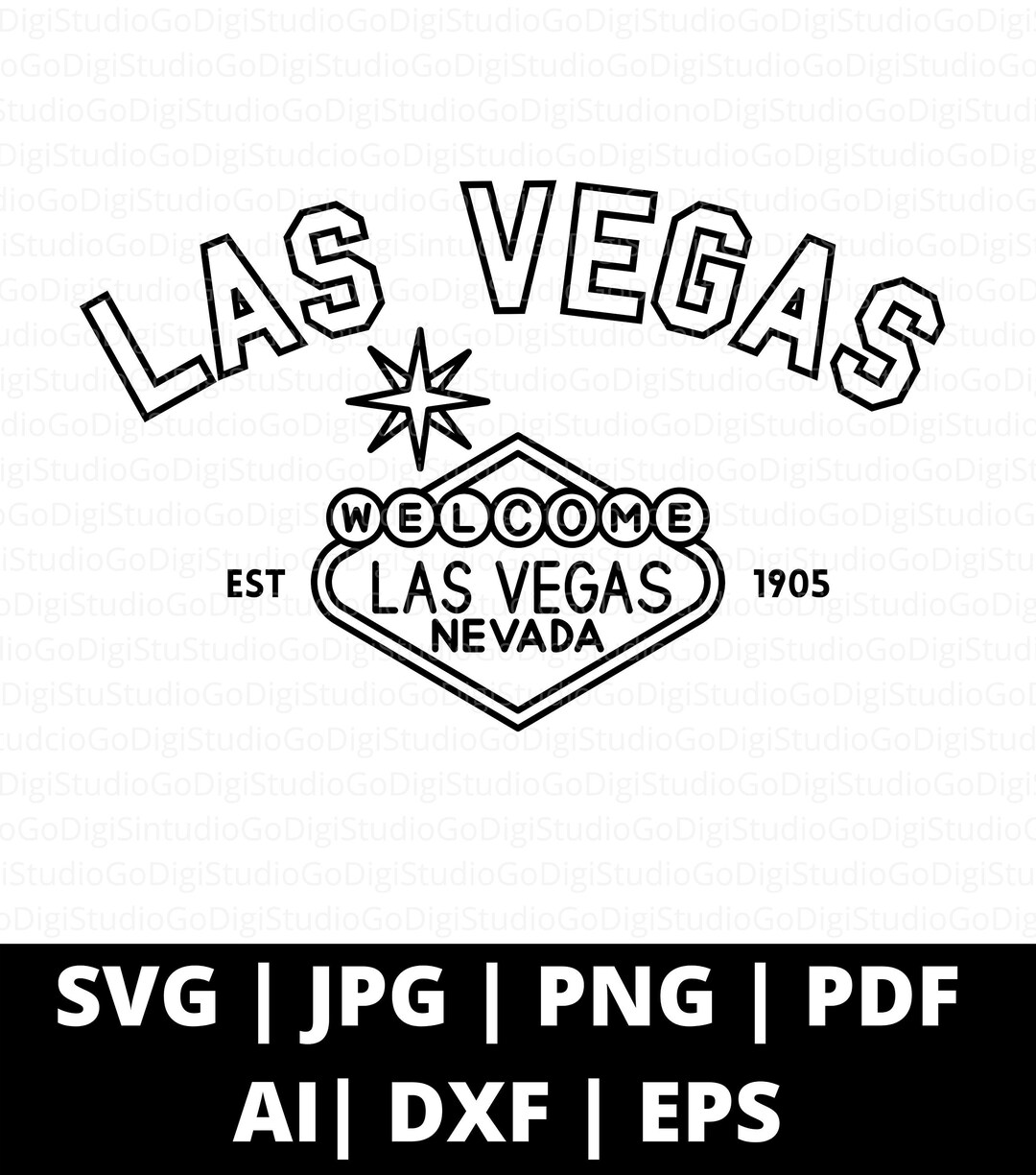 Las Vegas Svg Png and Cut Files for Cricut, Vegas Svg, Vegas ...