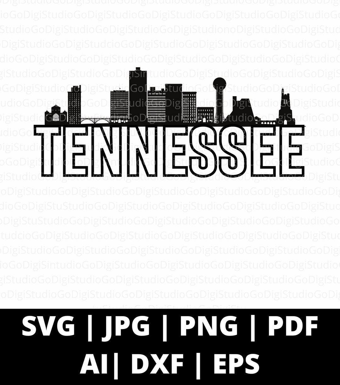 Tennessee Svg Png and Cut Files for Cricut, Tennessee Skyline Svg ...