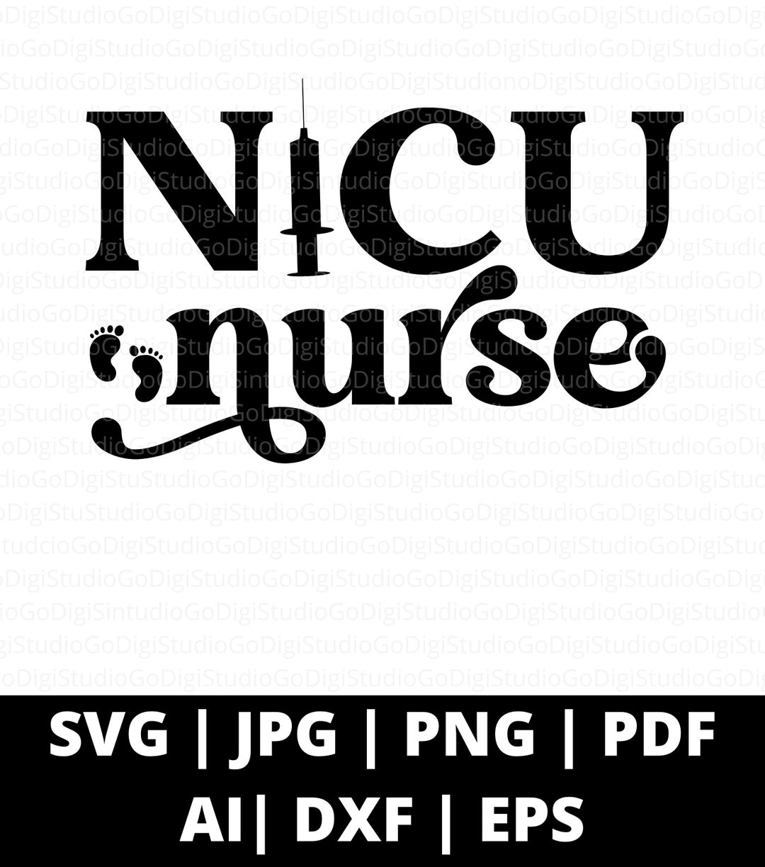 Nicu Nurse Svg Png and Cut Files for Cricut Nice Nurse Svg - Etsy